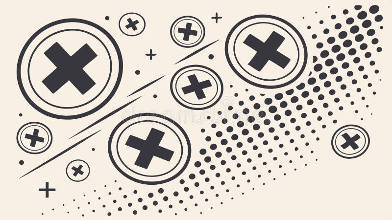 Cross , Circles Pattern, Geometric Shapes , Abstract Design Vector ...