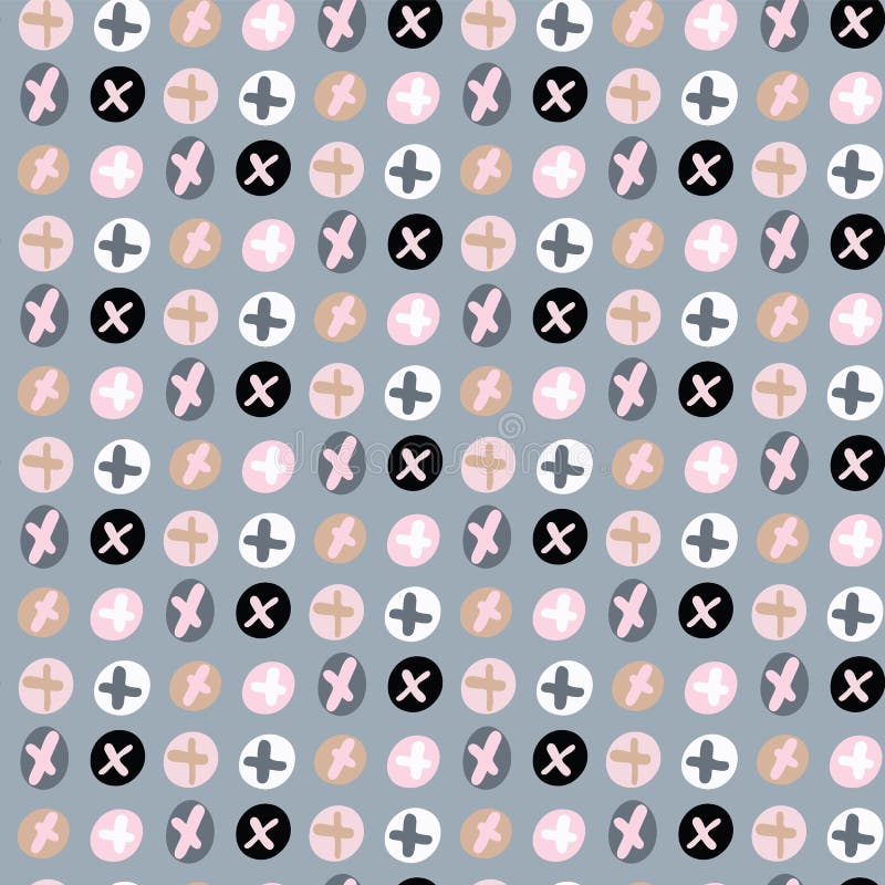 Cross Circles Symbols Vector Pattern Stock Vector - Illustration of ...