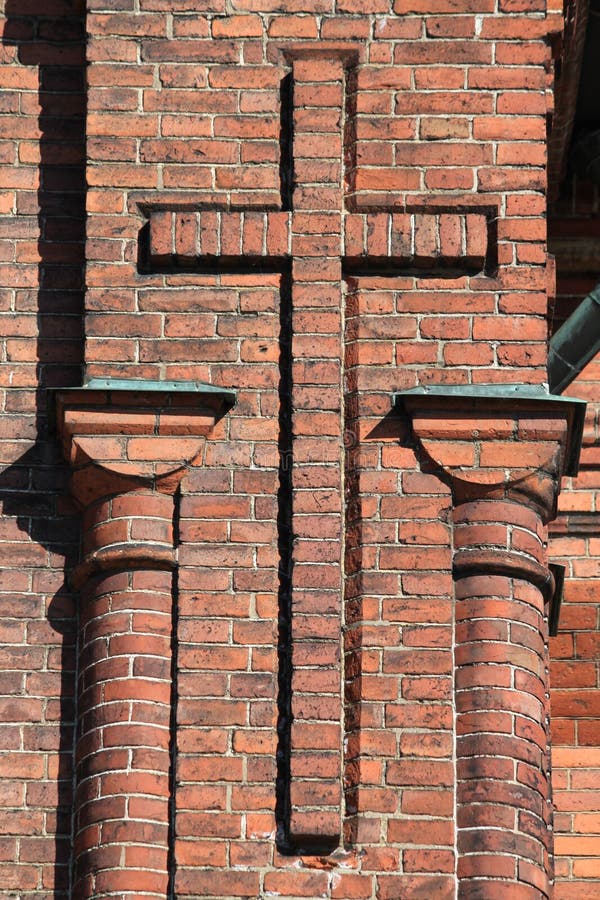Cross of clinker stock photo. Image of suomi, church - 38394174