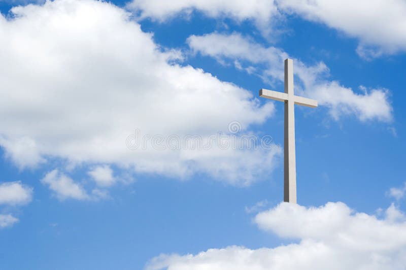 Cross on clouds stock photo. Image of light, holy, christ - 10004700