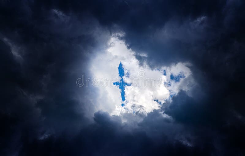 Cross in the Clouds stock image. Image of cloudscape - 136499971