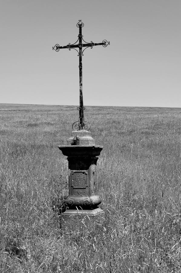 Cross on the Concrete Pillar Stock Image - Image of cityscape, steel ...