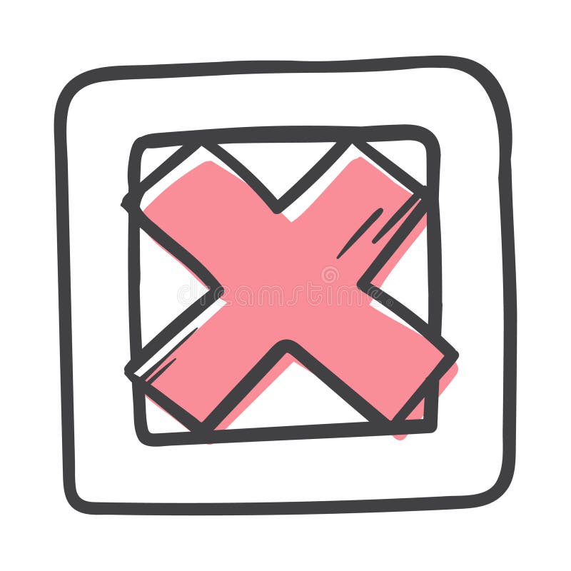 Cross. Confirmation. Checkbox Stock Vector - Illustration of graphic ...