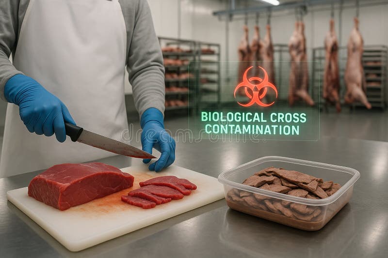 Cross Contamination between Raw and Cooked Beef during Processing Due ...