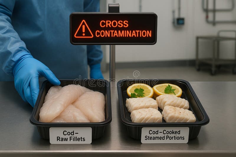 Cross Contamination Risk between Raw and Cooked Cod in Food Processing ...
