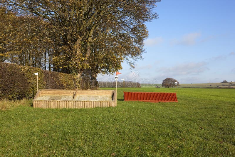 Cross Country Equestrian Course Stock Image - Image of countryside ...