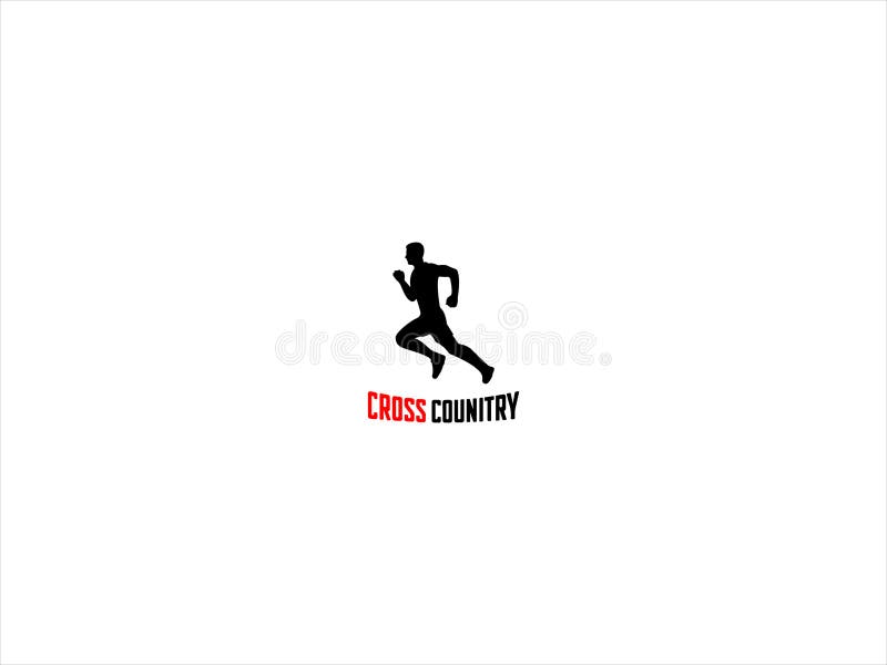Cross country logo design stock vector. Illustration of font - 330878596