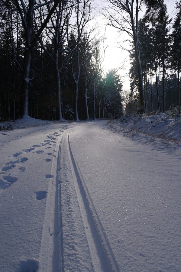 Cross-country path stock photo. Image of country, snow - 54827708