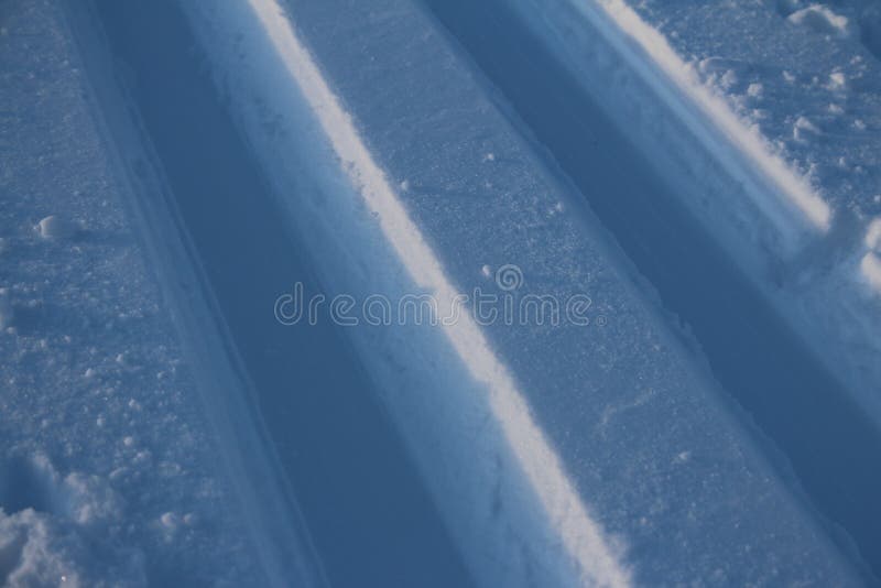 Cross-country ski run stock image. Image of snow, winter - 37388291