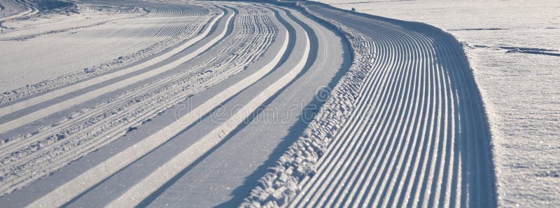 Cross country ski tracks stock photo. Image of level - 84845000