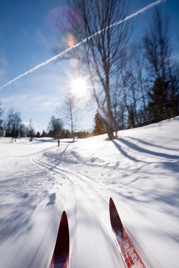 Cross Country Skiing Motion Stock Photo - Image of accelerate, activity ...