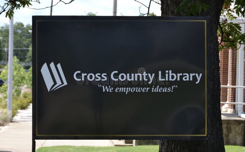 Cross County Library Sign, Wynne Arkansas Editorial Image - Image of ... Cross County Library Sign, Wynne Arkansas Editorial Image - Image of ...