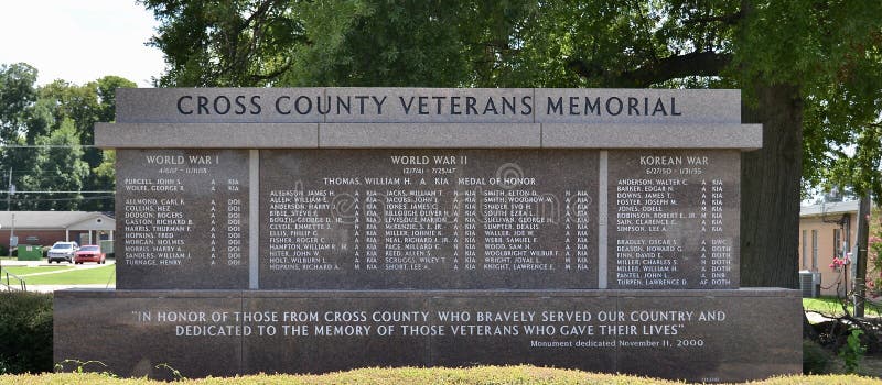Cross County Veterans Memorial, Wynne, Arkansas Editorial Stock Image ... Cross County Veterans Memorial, Wynne, Arkansas Editorial Stock Image ...