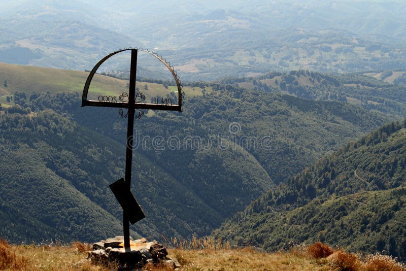 Cross at the crossroads stock image. Image of landscape - 23688543