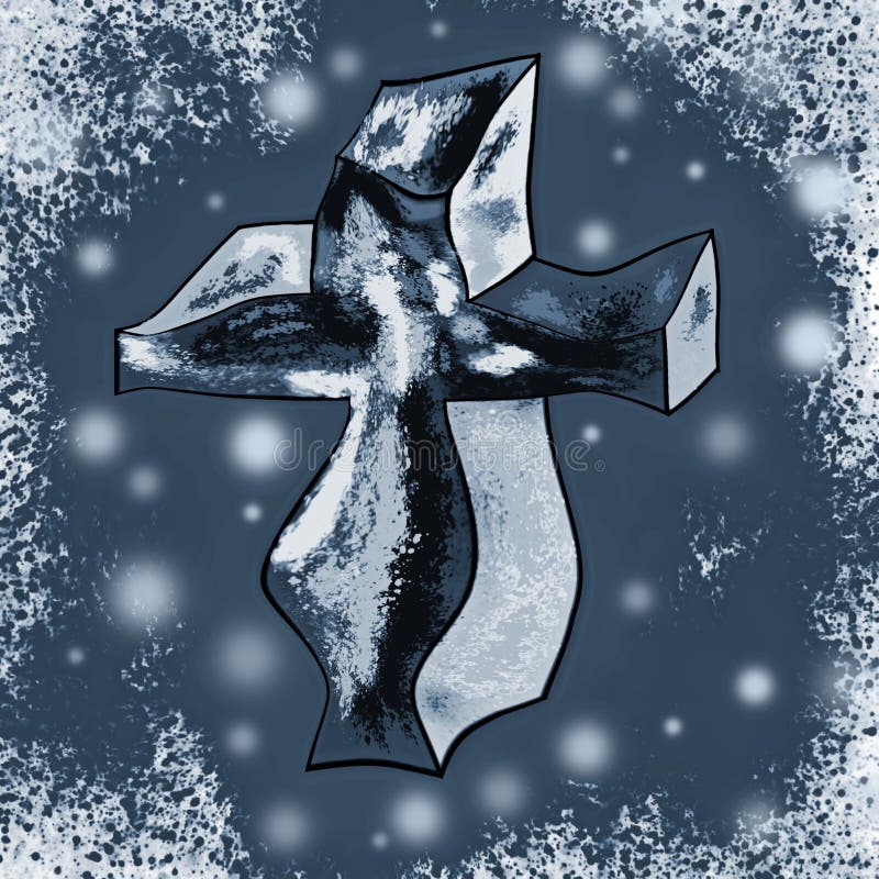 Abstract Gray Cross on the 3d Background Stock Illustration ...