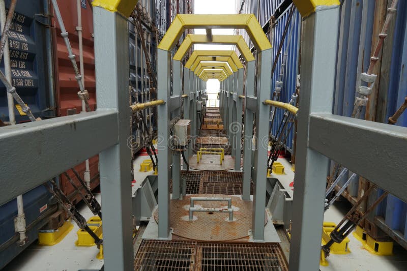 Cross Deck Protected by Metal Constructions on the Container Vessel ...