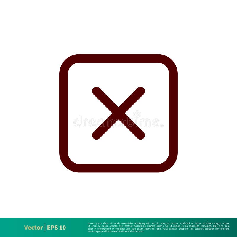 Cross Delete Icon Vector Logo Template Illustration Design. Vector EPS ...