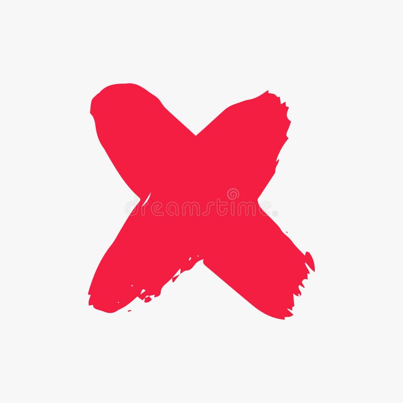 Cross Delete Negative No Wrong Cancel Mark Decline Red Stock Vector ...