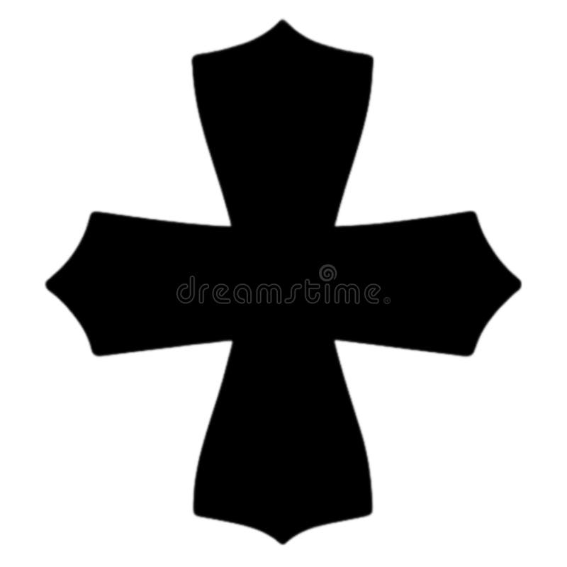 Cross Design in Black and White Color. AI-Generated. Stock Photo ...