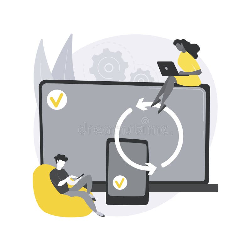 Cross-device Tracking App Interface Template. Stock Vector - Illustration of coherent, customer ...