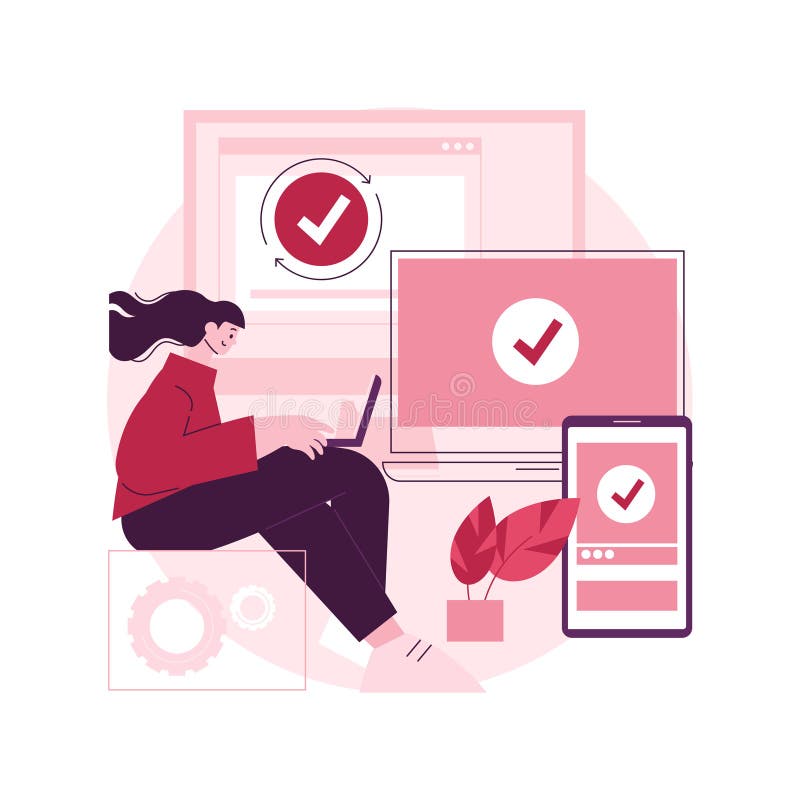 Cross-device Syncing Abstract Concept Vector Illustration. Stock Vector ...