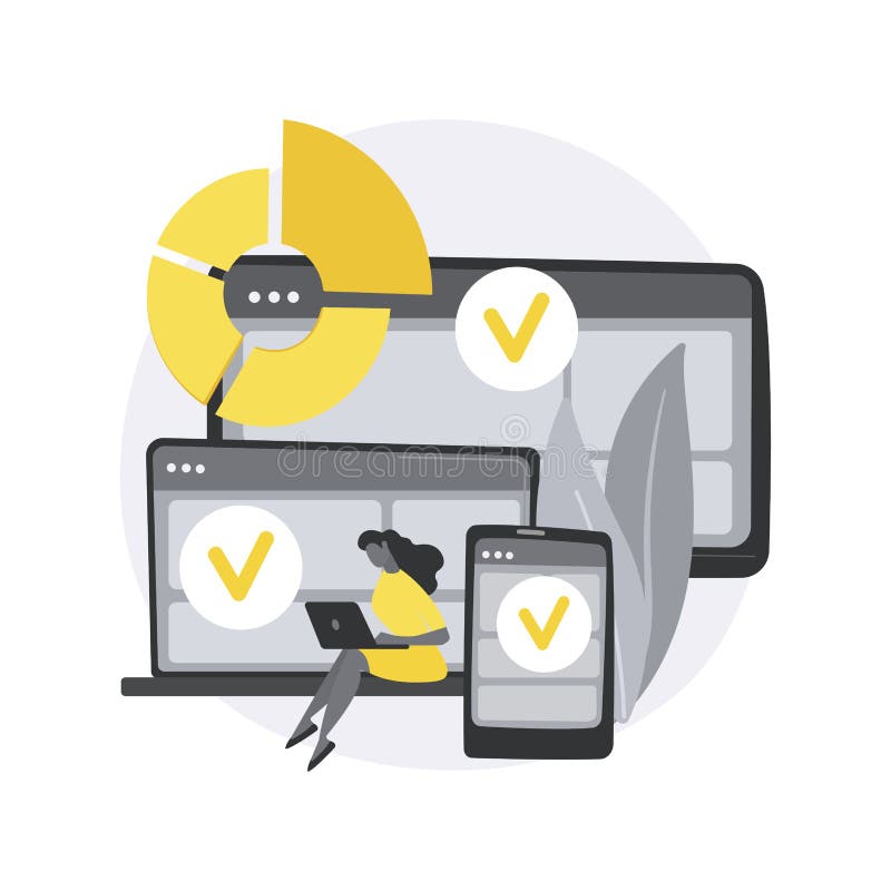 Cross-device Tracking App Interface Template. Stock Vector ...