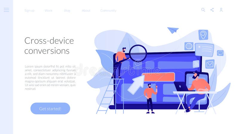 Cross-device Tracking Concept Landing Page. Stock Vector - Illustration ...