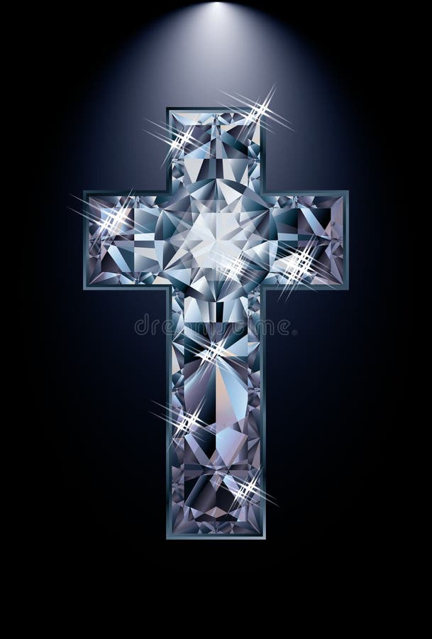 Cross diamond religion stock vector. Illustration of divine - 50560171