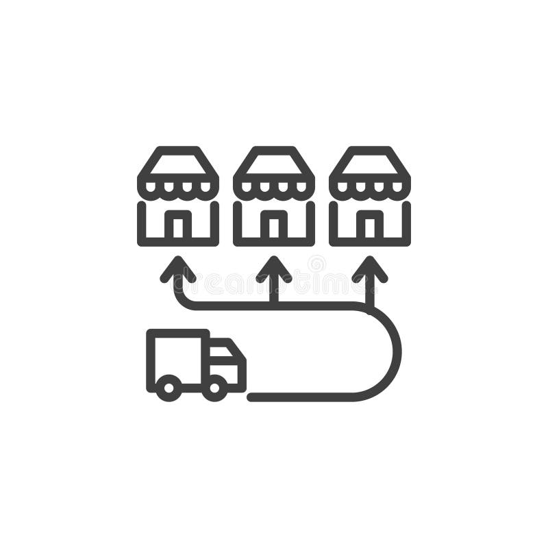 Cross Docking Warehouse Line Icon Stock Vector - Illustration of hollow ...