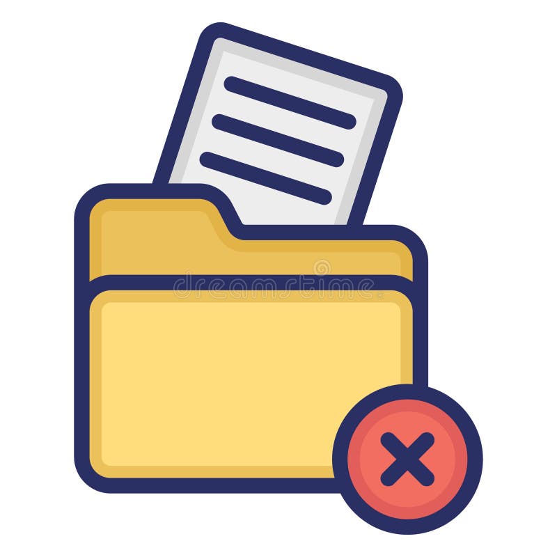 Document And Cross Vector Icon Concept Or Incorrect Form Or Rejection ...