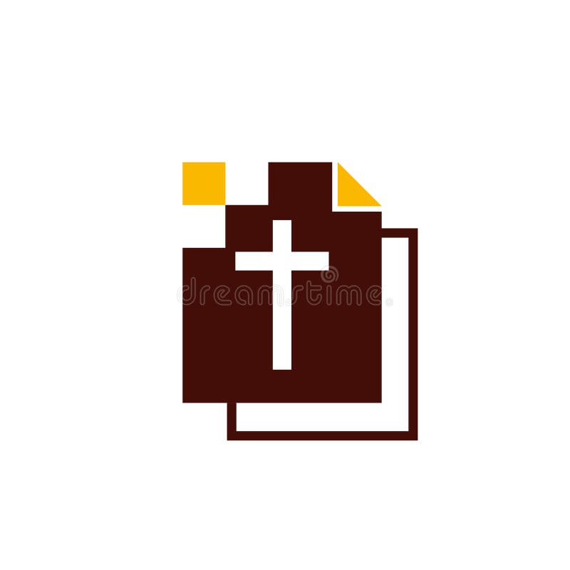 Cross document symbol icon stock vector. Illustration of white - 243737280