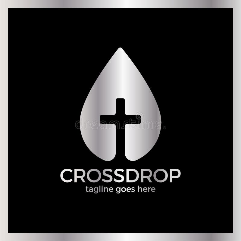 Cross Drop Logo - Christ Blood Logotype. Stock Illustration ...