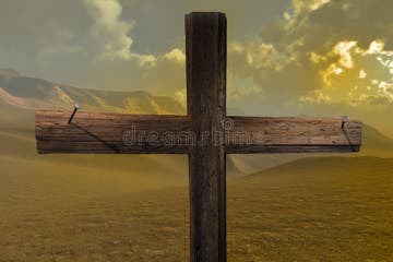 The cross end two nails stock illustration. Illustration of holy - 27798662