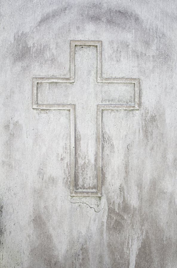Faded Cross On An Old Parget Wall Stock Photo - Image of cement ...