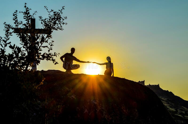 Cross of faith stock image. Image of nature, gold, inri - 1115287