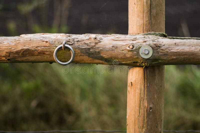 Cross on fence post stock photo. Image of fence, closeup - 38214960