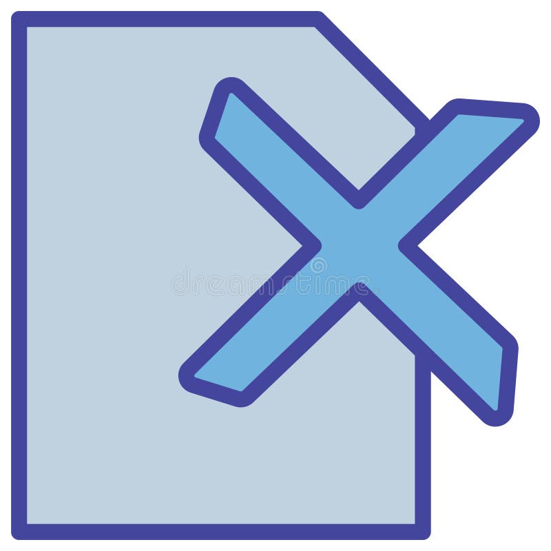 Cross File Isolated Vector Icon Which Can Easily Modify or Edit Stock ...