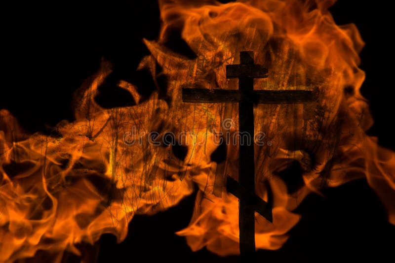 Christian Cross Fire Stock Illustrations – 998 Christian Cross Fire ...