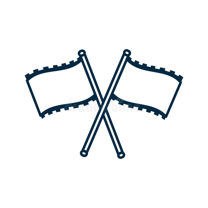 Cross Flags. Vector Illustration Decorative Design Stock Vector ...