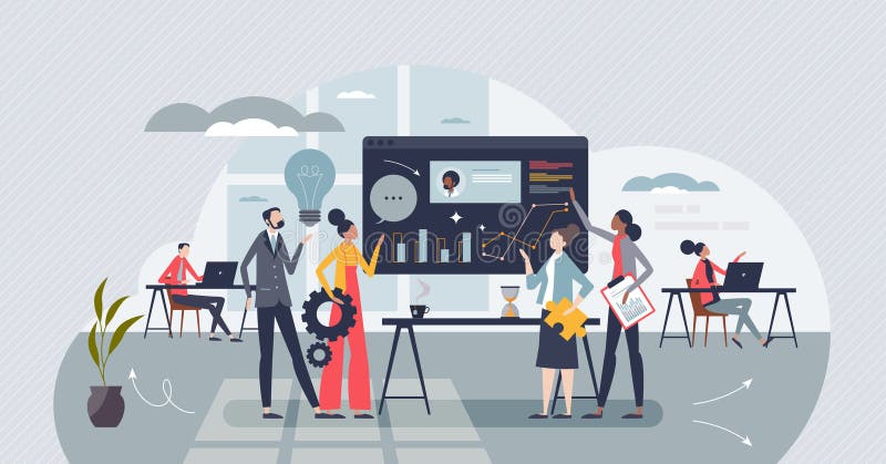 Cross Functional Team Collaboration for Common Goal Tiny Person Concept ... Cross Functional Team Collaboration for Common Goal Tiny Person Concept ...