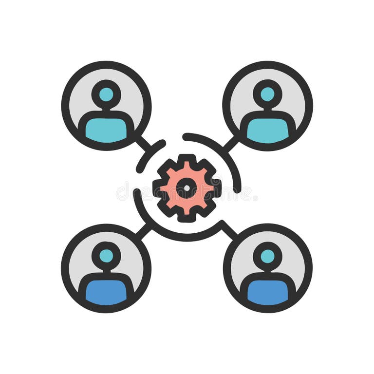 Cross Functional Teams Icon Stock Vector - Illustration of aspirations ...