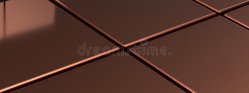 Cross Gap of Copper Stacking Boxes Metallic Elegant Modern 3D Rendering ...