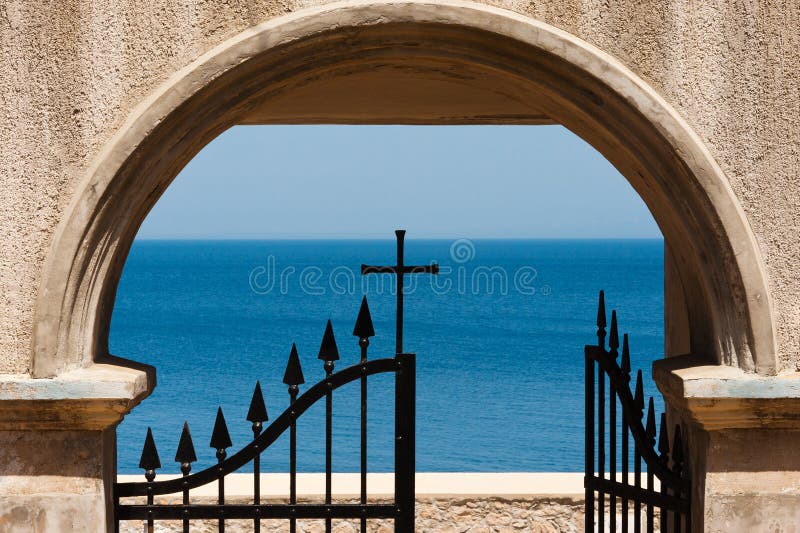 Cross Gate Sea stock image. Image of holy, cross, sign - 21172227