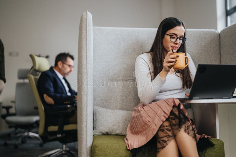 Cross Generational Business Employees Working on Individual Tasks Using ...