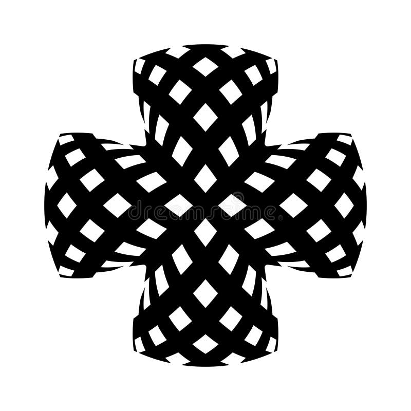 Cross with Geometric Decorative Pattern Symbol Icon Stock Vector ...