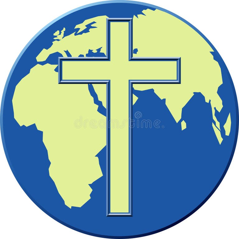 Cross Globe stock illustration. Illustration of religious - 40309