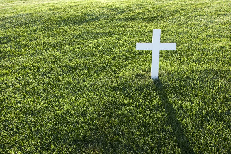 Cross on grass stock image. Image of arlington, outdoor - 16311399