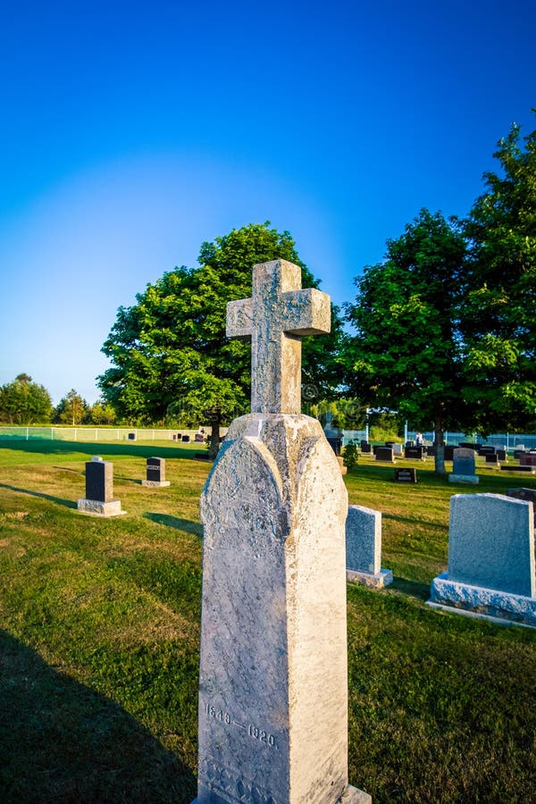 Cross Graveyard in Prince Edward Island Stock Image - Image of island ...