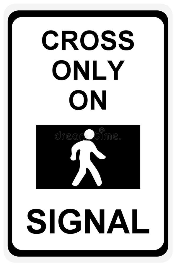 Cross only on Green Signal Sign Stock Illustration - Illustration of ...