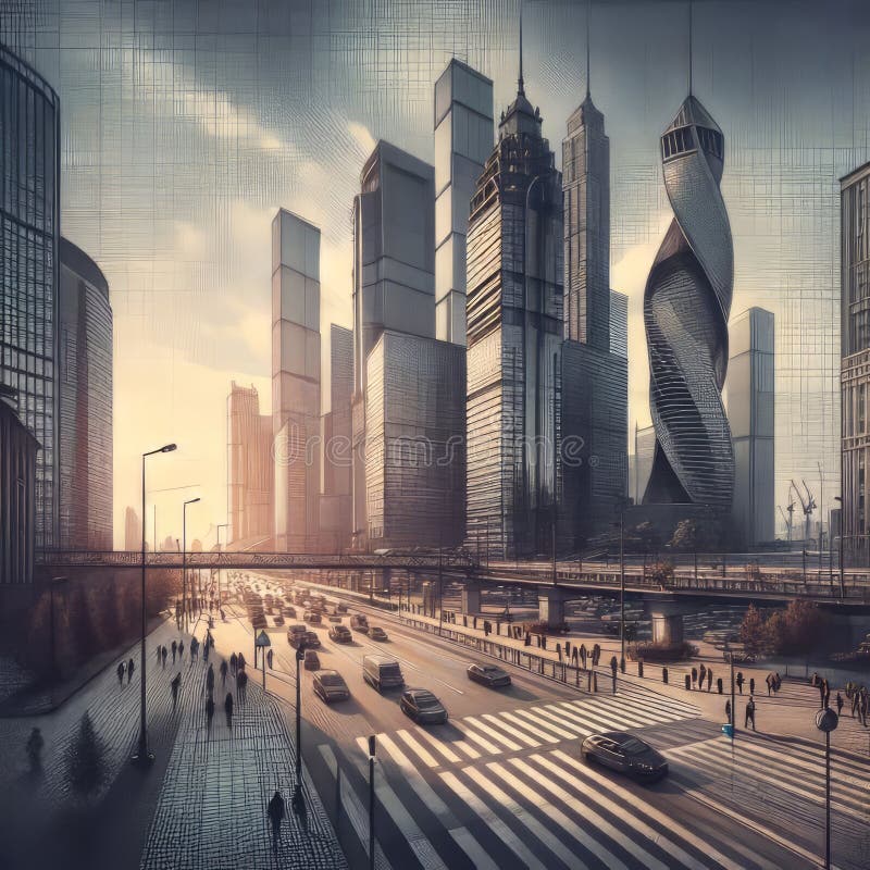 Cross Hatching Using Intersecting Lines To Create Shading And De Stock Illustration